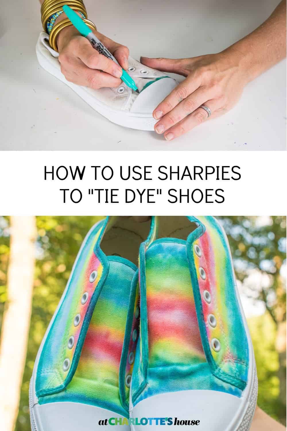 HOW TO USE SHARPIES TO TIE DYE SHOES 2 At Charlotte s House