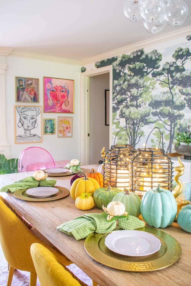 Colorful Fall Table Decor - At Charlotte's House