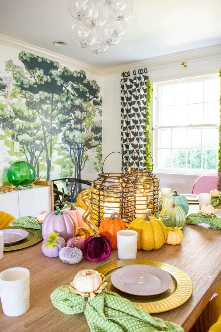 Colorful Fall Table Decor - At Charlotte's House
