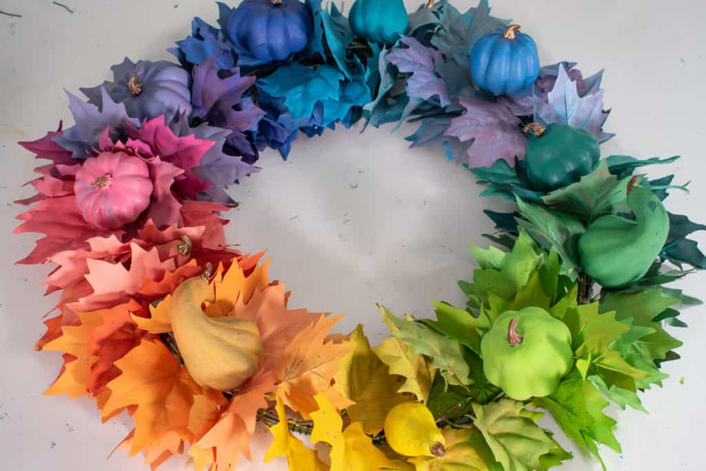 Colorful Painted Fall Wreath - At Charlotte's House
