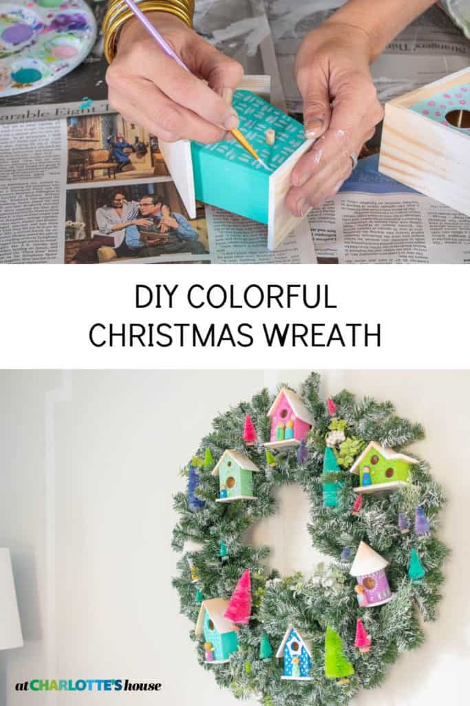 DIY COLORFUL CHRISTMAS WREATH 2 - At Charlotte's House