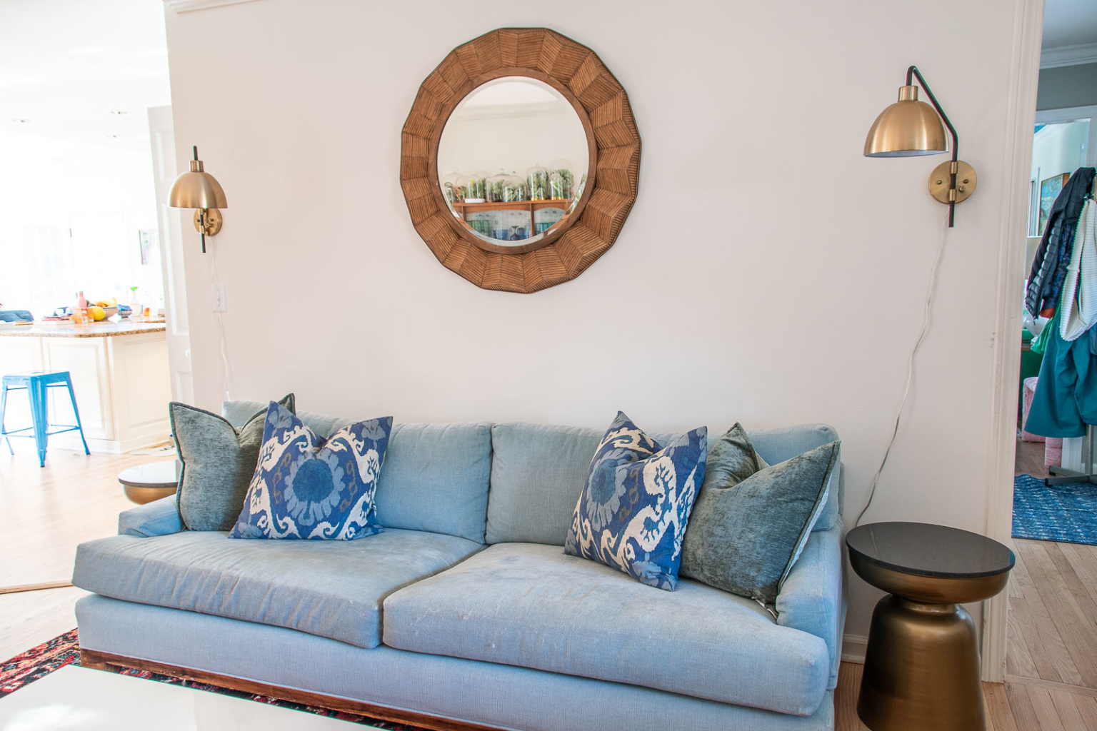 Painted Blue Arch Mural - At Charlotte's House