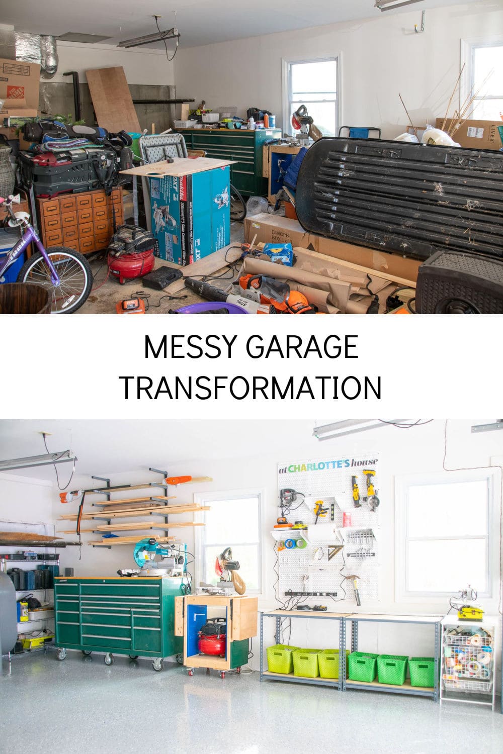 MESSY GARAGE TRANSFORMATION - At Charlotte's House