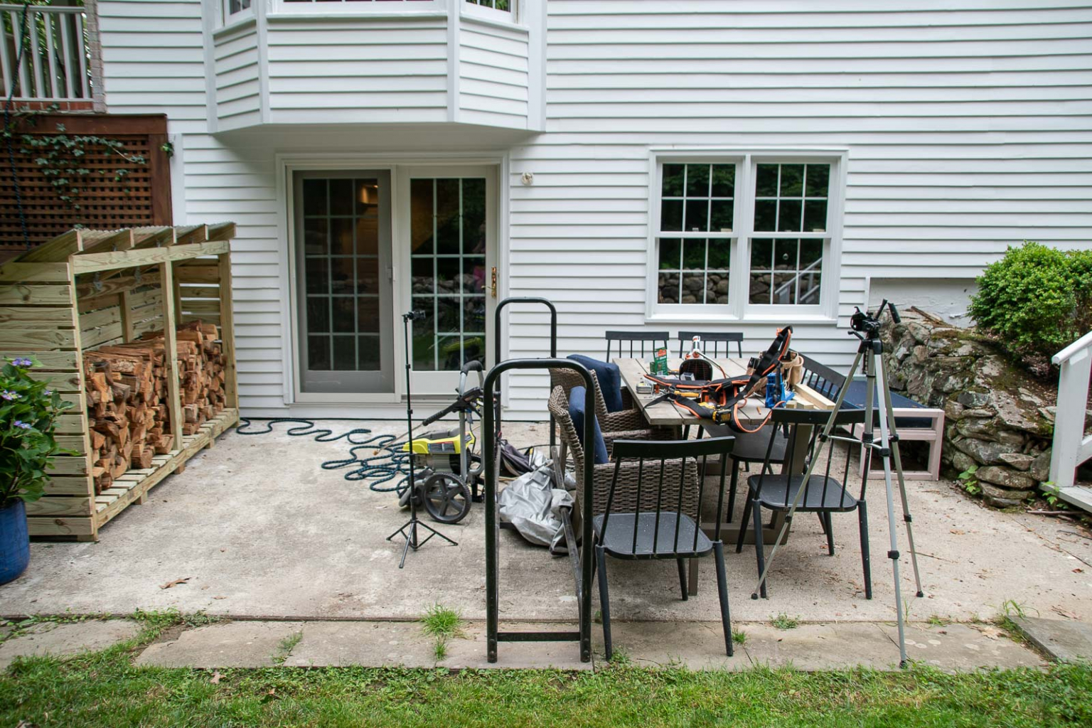 Graphic Painted Patio - At Charlotte's House