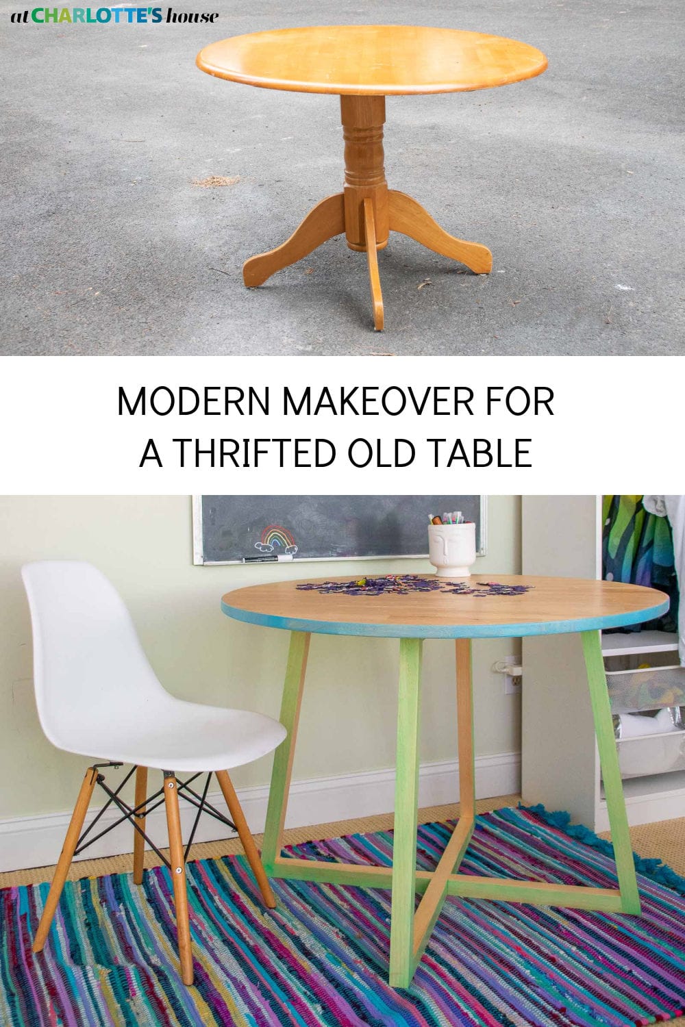 DIY Dining Table Makeover - At Charlotte's House