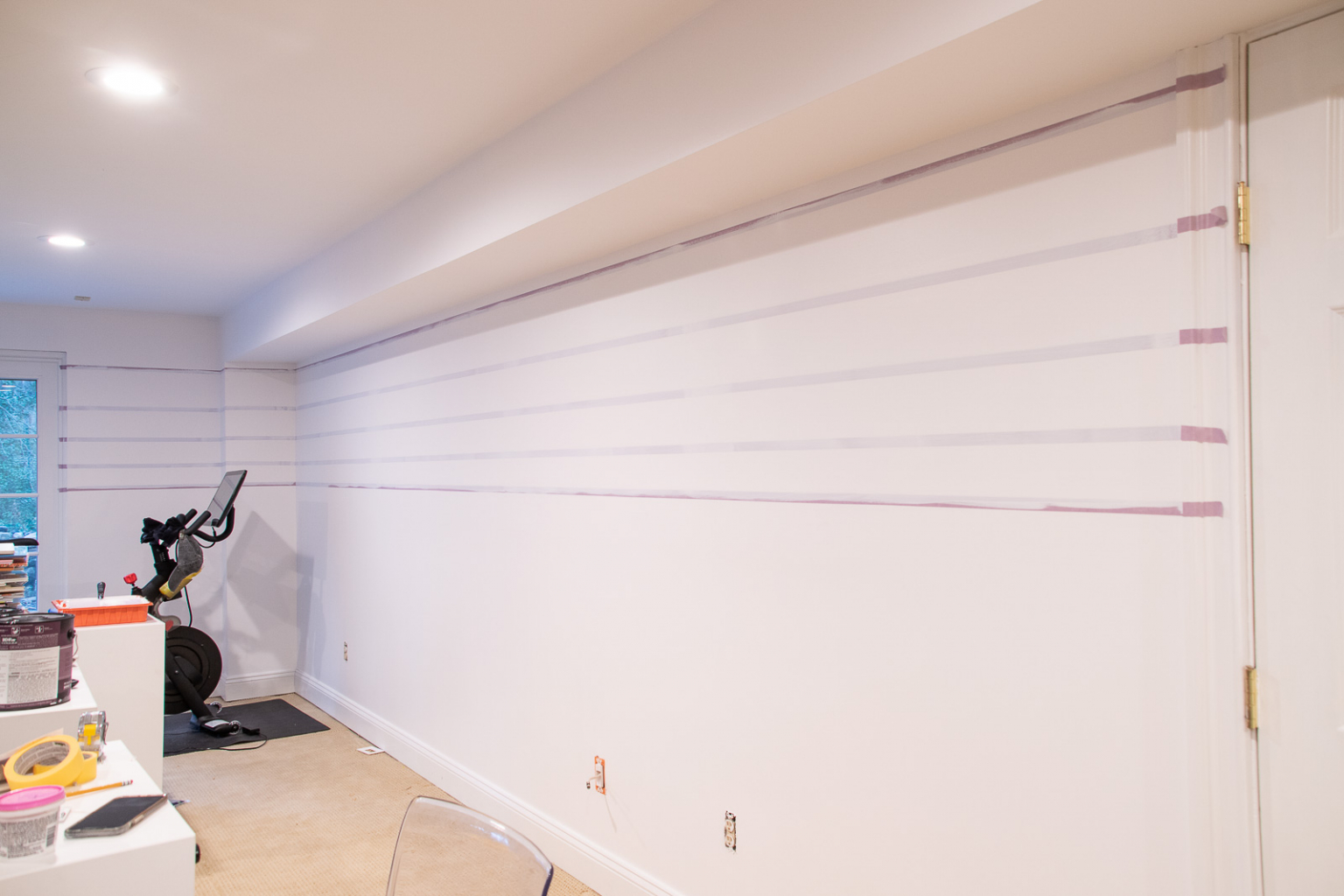 Painting Colorful Stripes in Our Playroom - At Charlotte's House