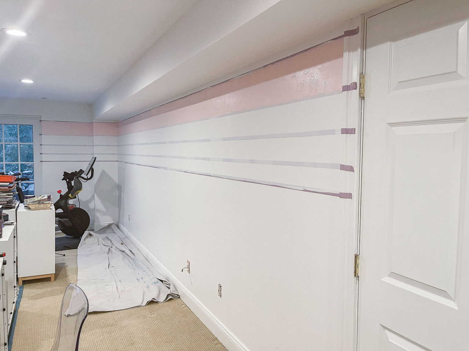 Painting Colorful Stripes in Our Playroom - At Charlotte's House