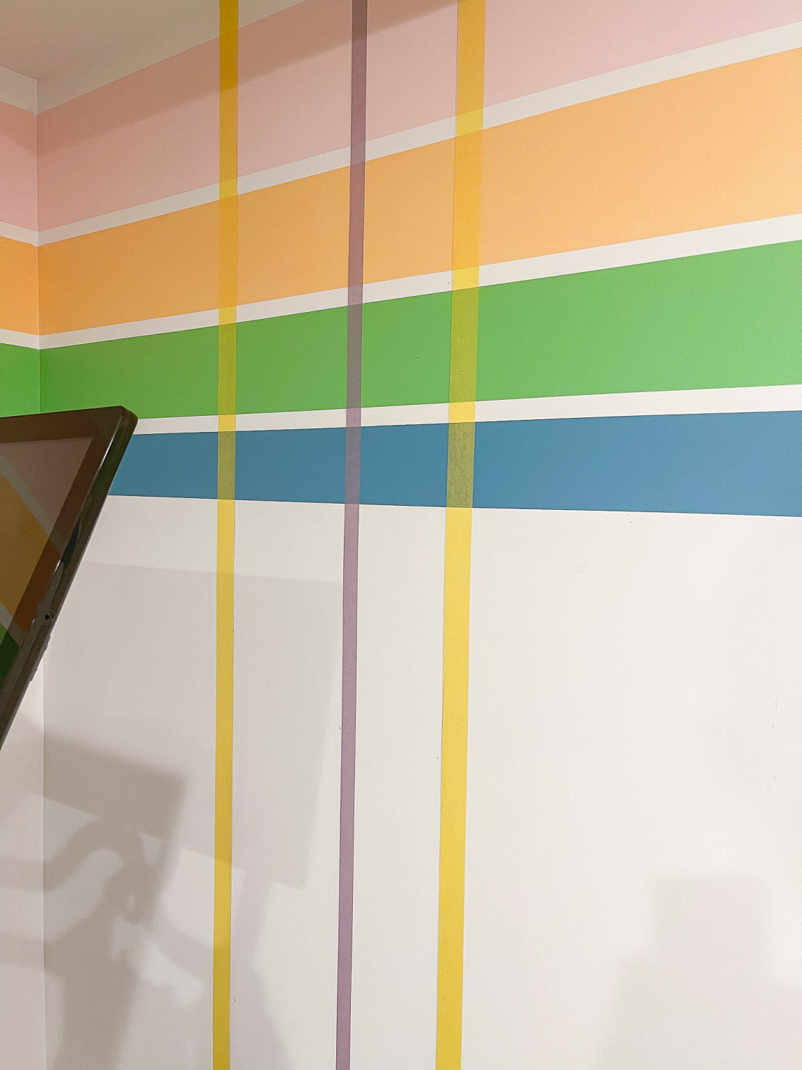 Painting Colorful Stripes in Our Playroom - At Charlotte's House