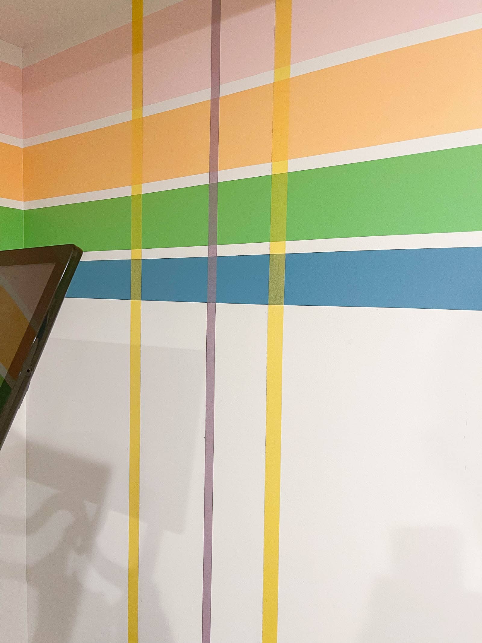 Painting Colorful Stripes in Our Playroom - At Charlotte's House