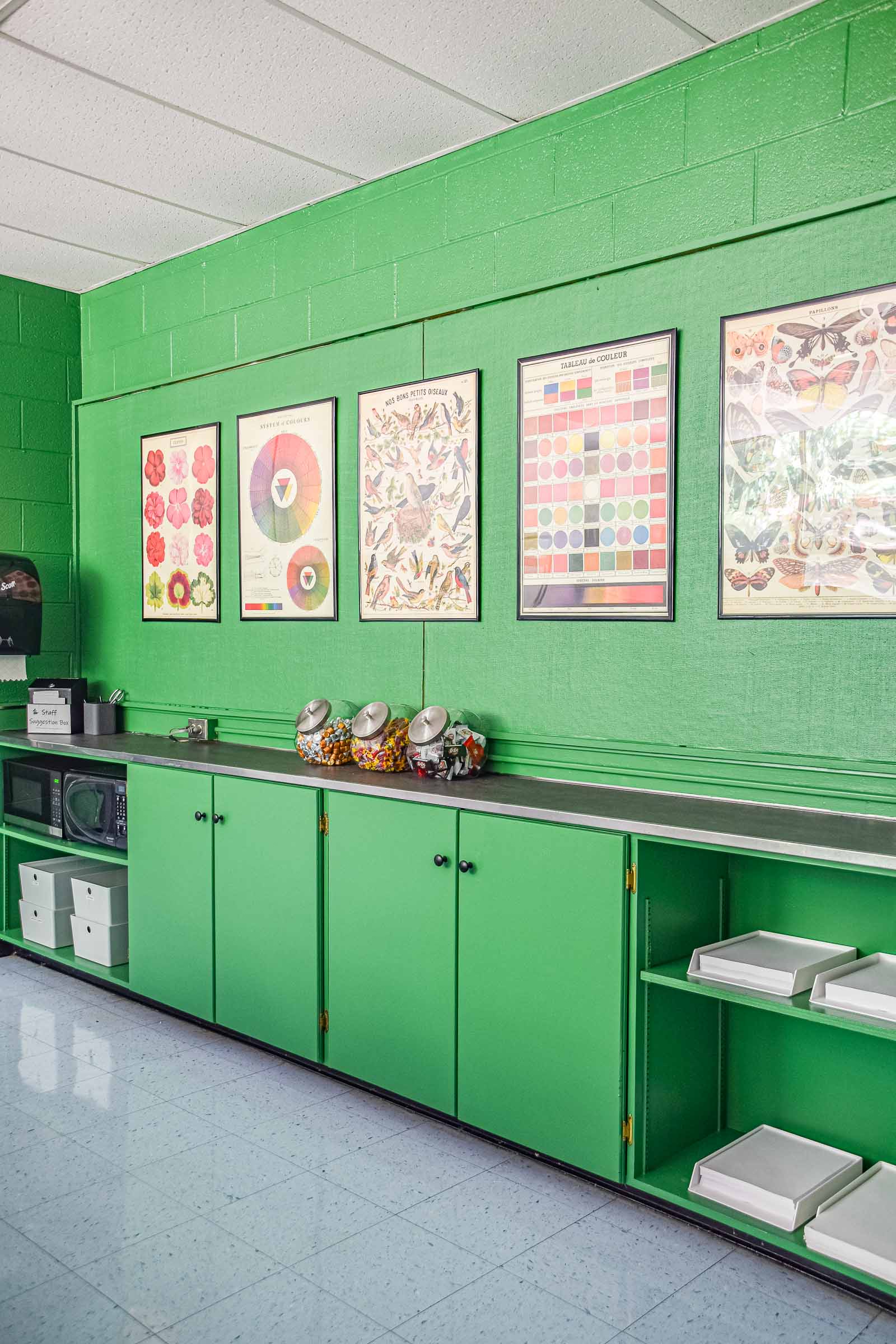 Faculty Room/ Teachers Lounge Makeover - At Charlotte's House