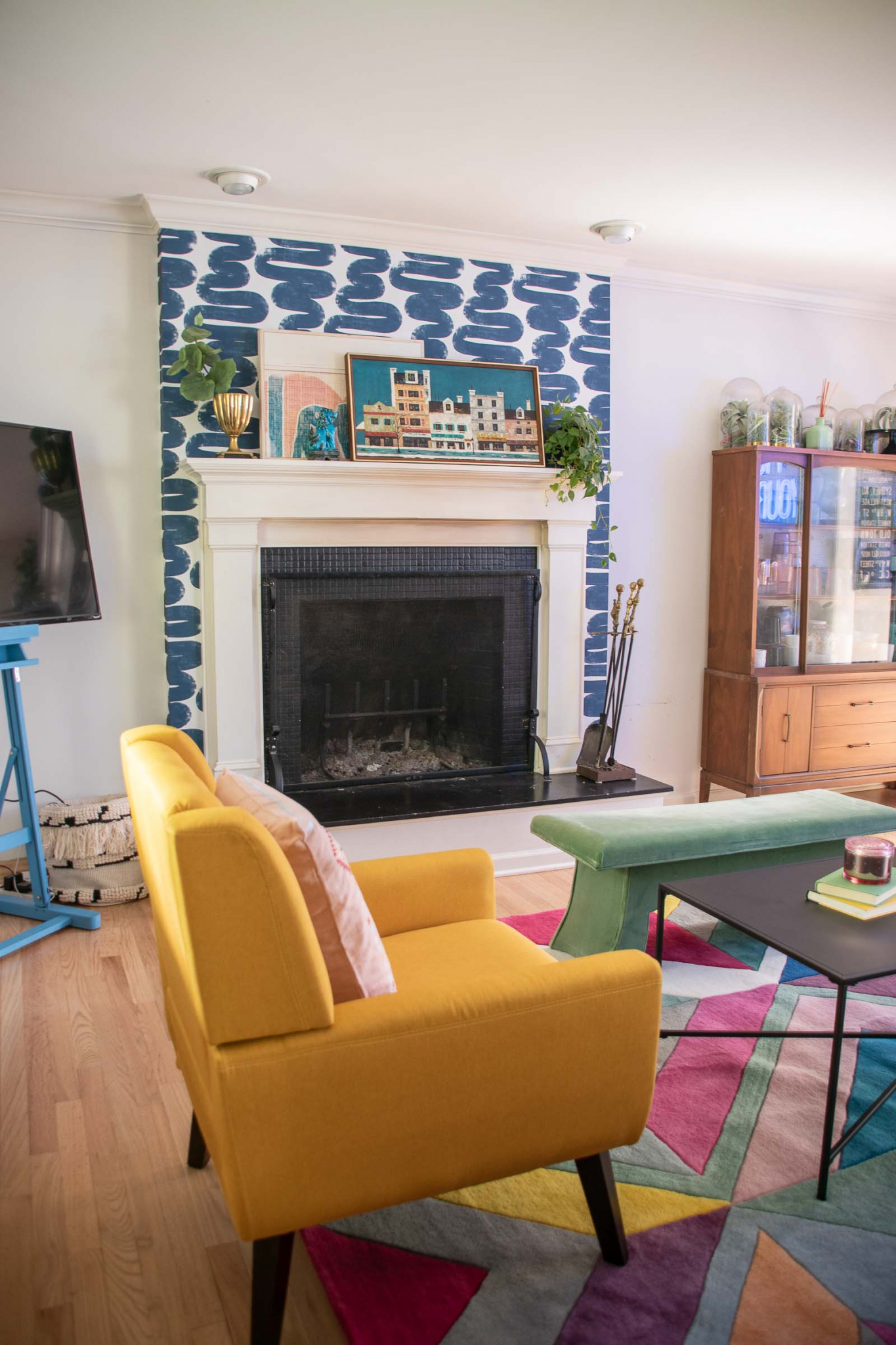 Adding Color and Pattern to Our Family Room - At Charlotte's House