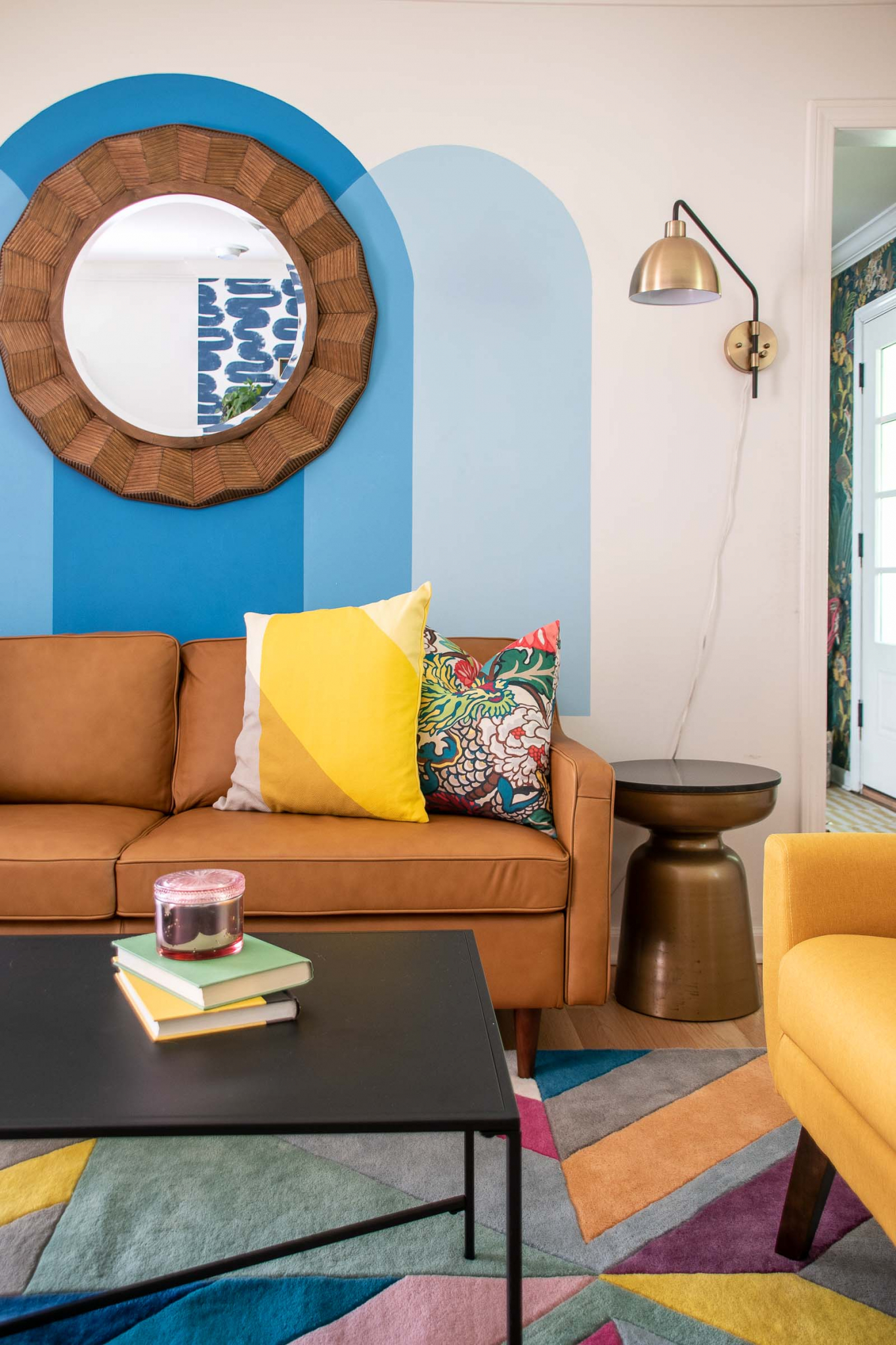 Adding Color and Pattern to Our Family Room - At Charlotte's House