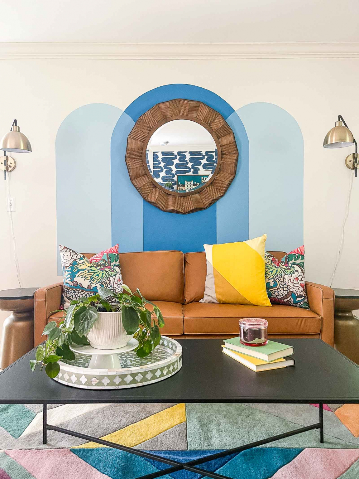 Adding Color and Pattern to Our Family Room - At Charlotte's House