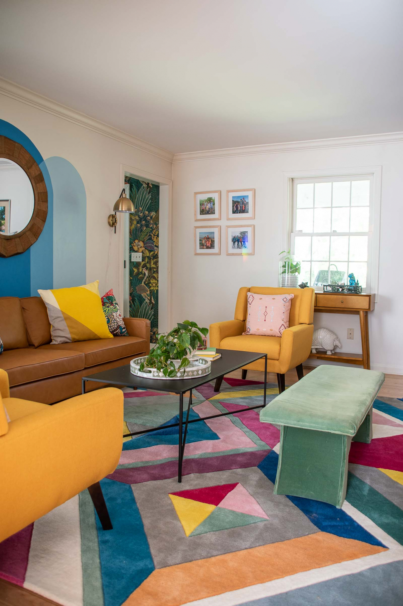 Adding Color and Pattern to Our Family Room - At Charlotte's House