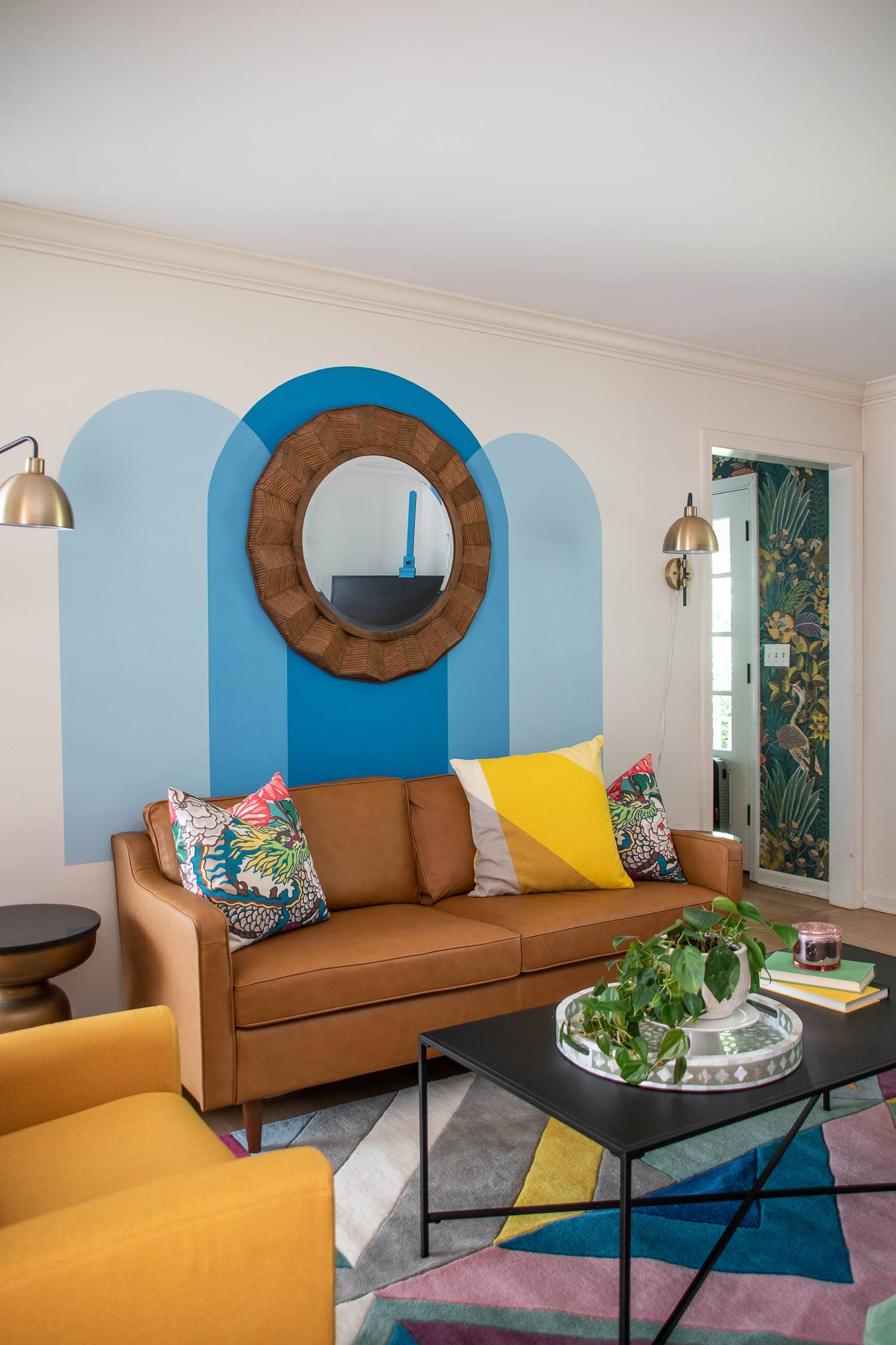 Adding Color and Pattern to Our Family Room - At Charlotte's House