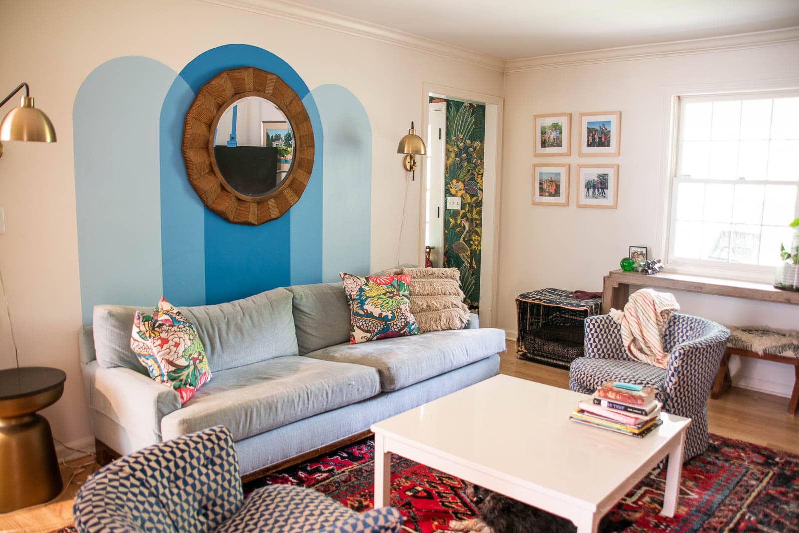 Adding Color and Pattern to Our Family Room - At Charlotte's House