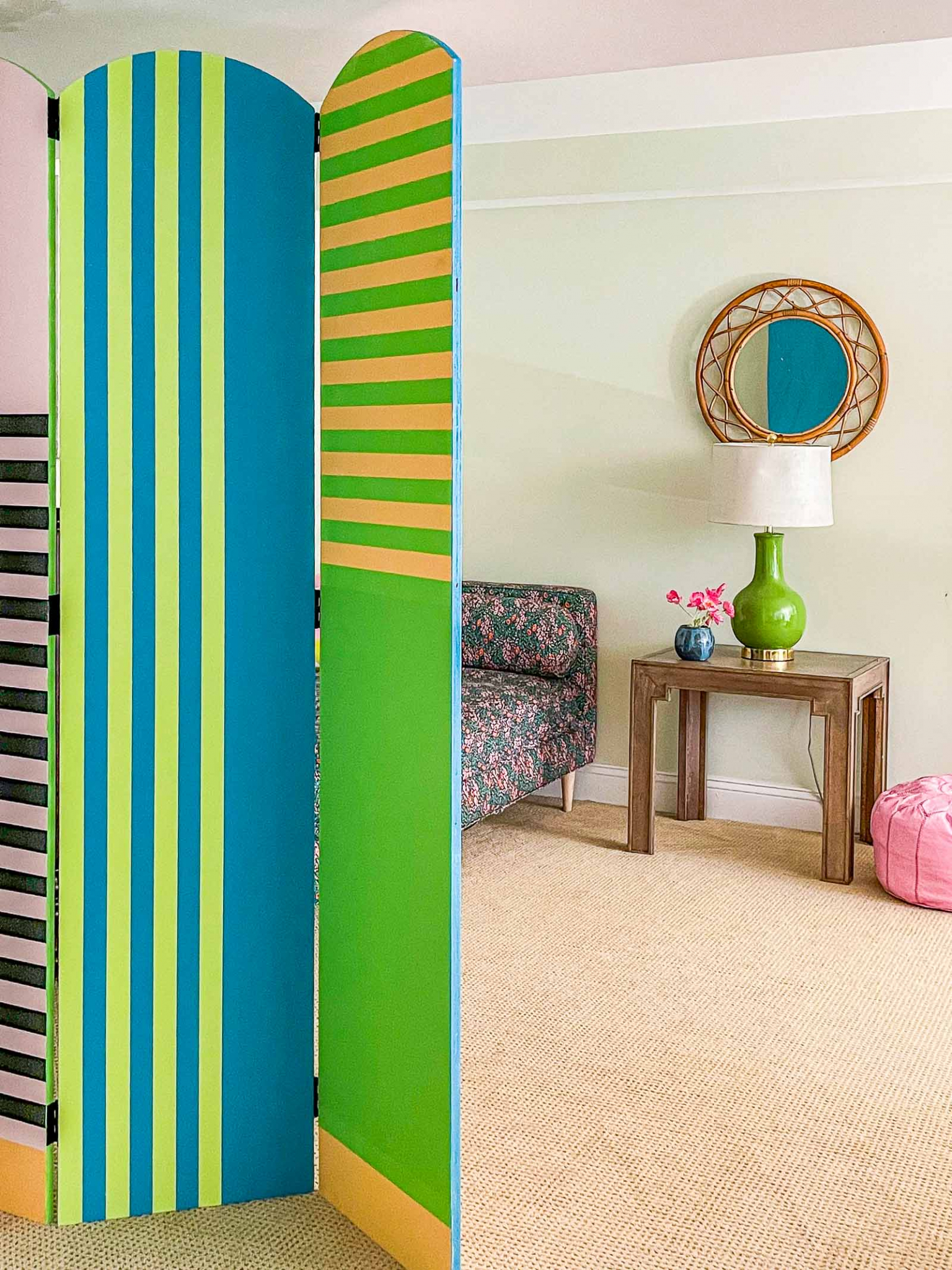 How to Make a Striped Privacy Screen - At Charlotte's House