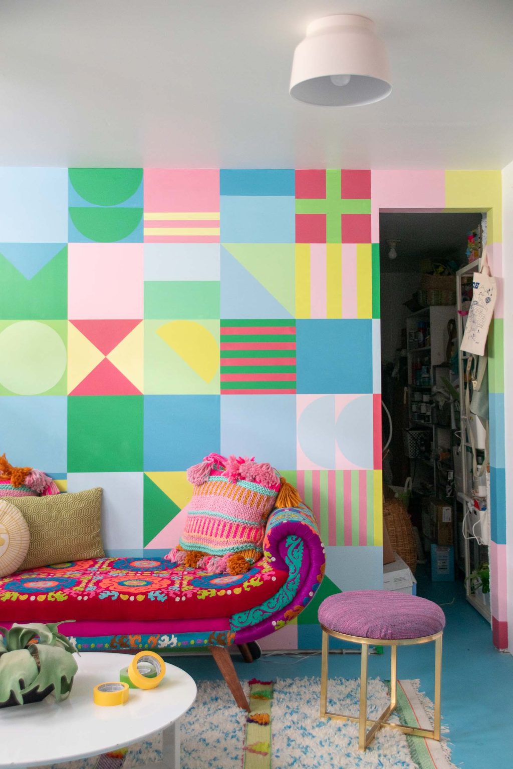 Colorful Graphic Office Mural - At Charlotte's House