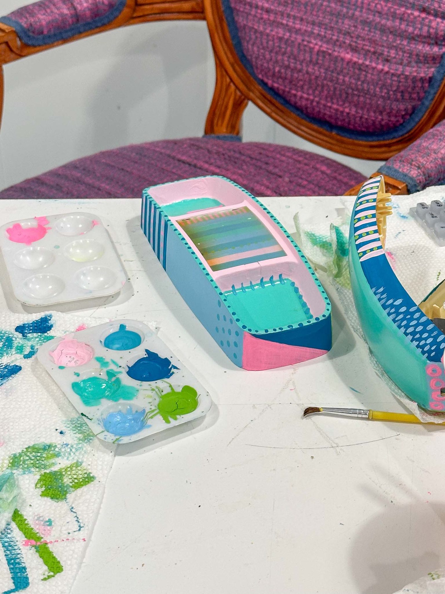 Painted Retro Telephone - At Charlotte's House