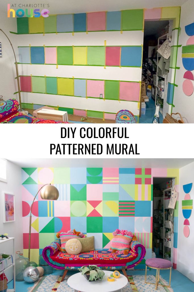 DIY COLORFUL PATTERNED MURAL - At Charlotte's House