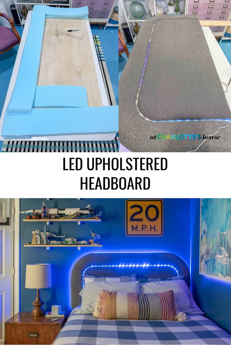 Upholstered LED Headboard - At Charlotte's House